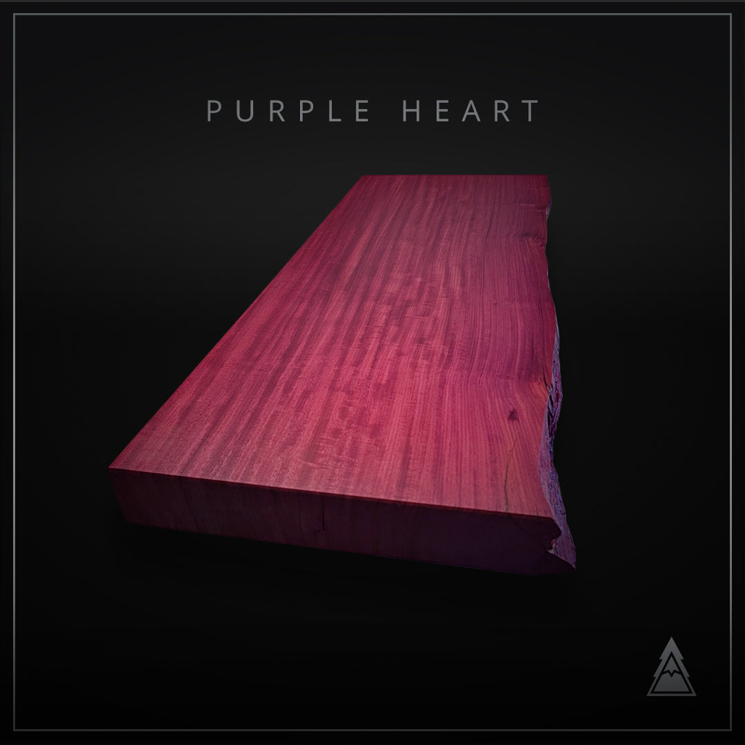 Purple Heart Exotic Wood End Table (Alternate Style, 15"x39"x2.5 ...
